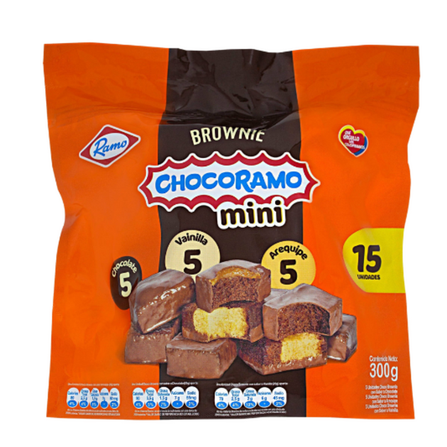 Ramo's Mini Chocobrownie: Chocolate-Covered Vanilla Cake Snacks with 15 ...