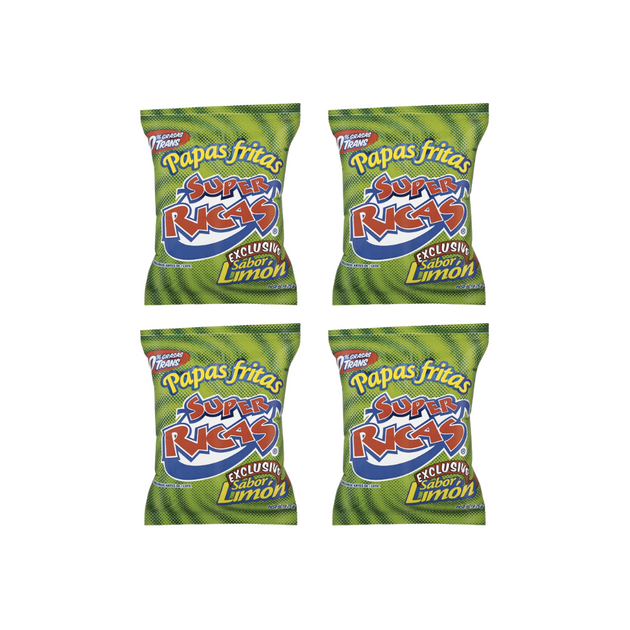 Super Ricas Lime Potato Chips x12 | Papas Super Ricas Sabor A Limon| B ...